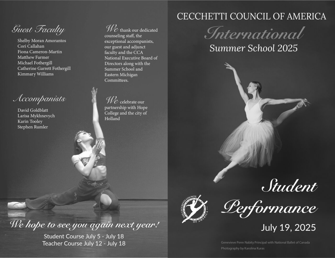 CCA Summer School Performance Program 2025 - Cecchetti Council of America